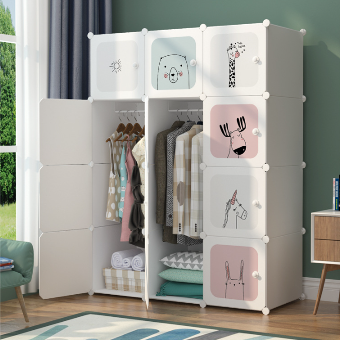 Modern customized bedroom foldable plastic cupboard armario cabinet ...