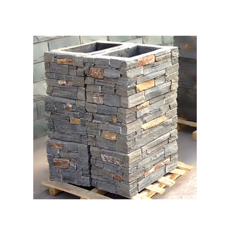variety color HBNP series-3 natural slate columns stone for wall ...