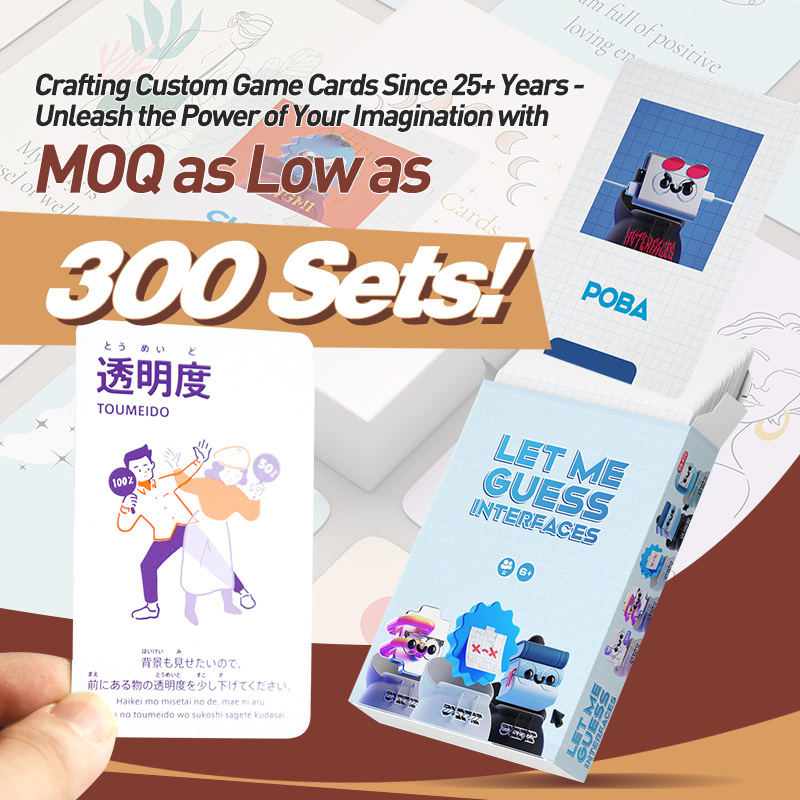 Die Cut Black Blank Custom Printing 280Gsm Blue Core Playing Card Paper ...