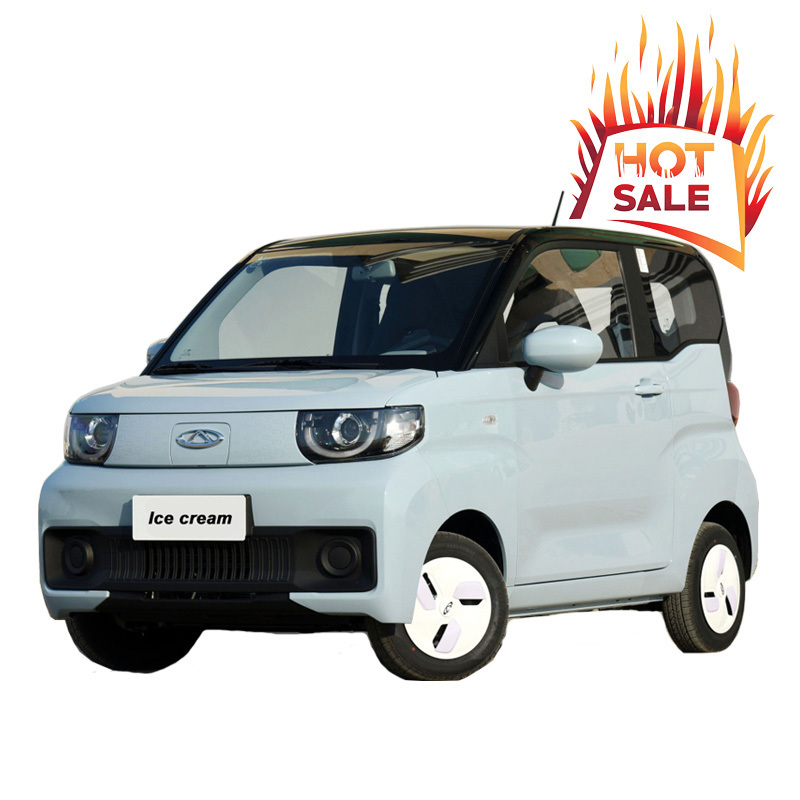Cheapest EV Chery QQ Ice cream 2024 170km 4 Seats New Energy Mini Electric car for adult New and ...