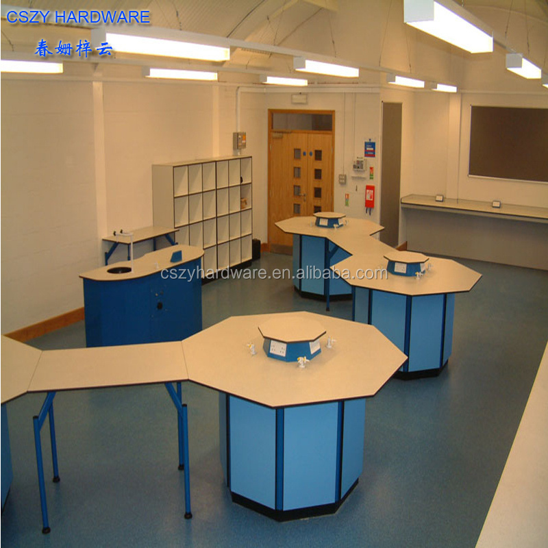 Steel lab furniture students octagonal lab work bench for school ...