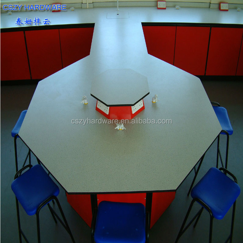 Steel lab furniture students octagonal lab work bench for school ...