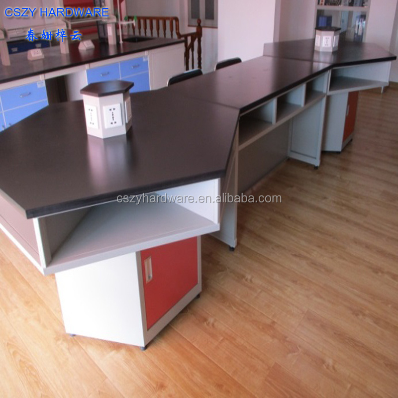 Steel lab furniture students octagonal lab work bench for school ...