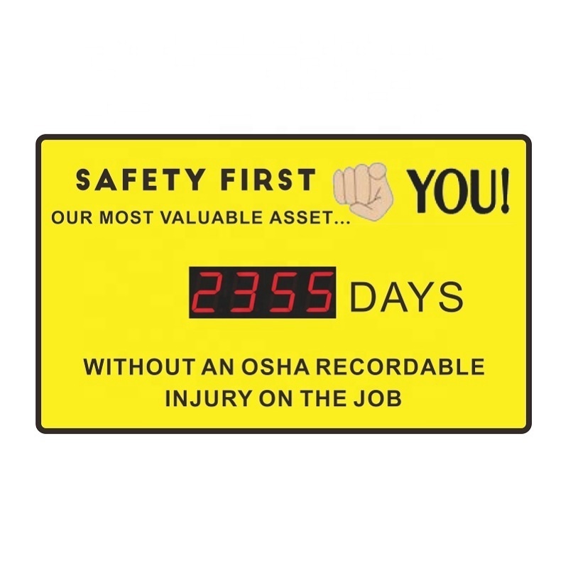 CHEETIE CP004 Large LED Custom Size Digital Safety Scoreboard Display ...