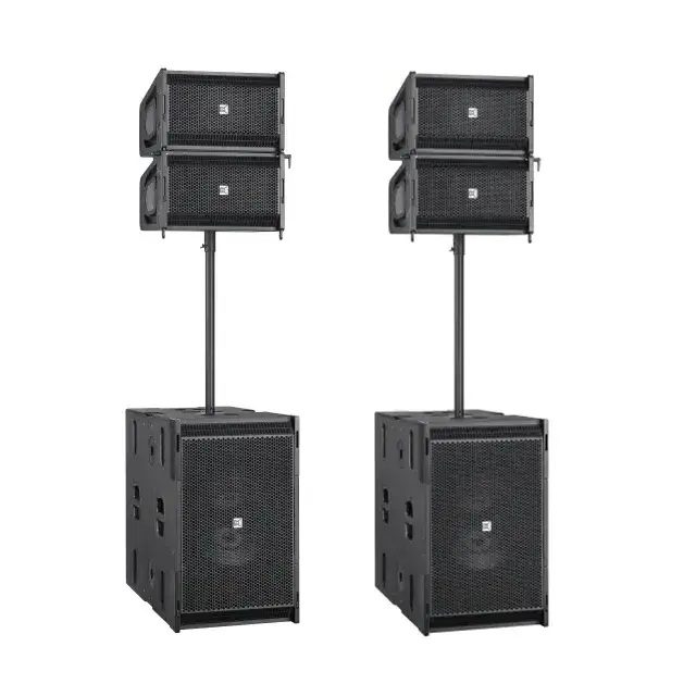 hot sale 2* 15 inch line array cabinet powered 10 inch top sound system ...