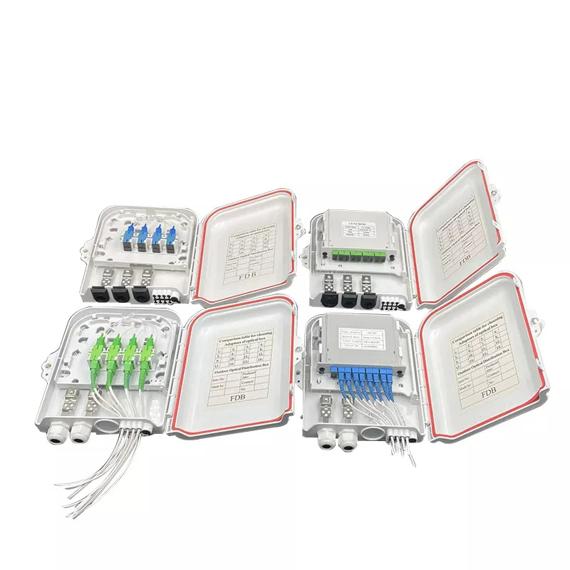 8 core fiber optic distribution box with 1:8 PLC splitter for indoor ...