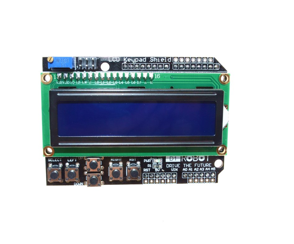 LCD Keypad Shield Backlight Module/ Blue 16x2 LCD Display ...