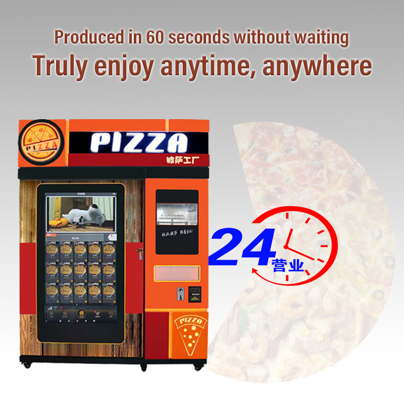 Fully automatic europe touch screen pizza vending machine hot fast food ...
