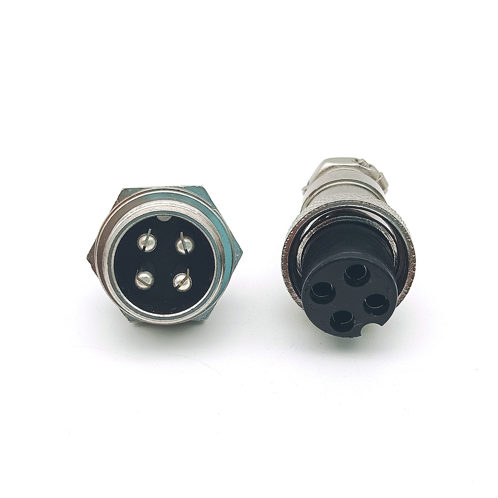 GX16 Male and Female Socket Plug Wire Panel Connector 16mm Thread ...