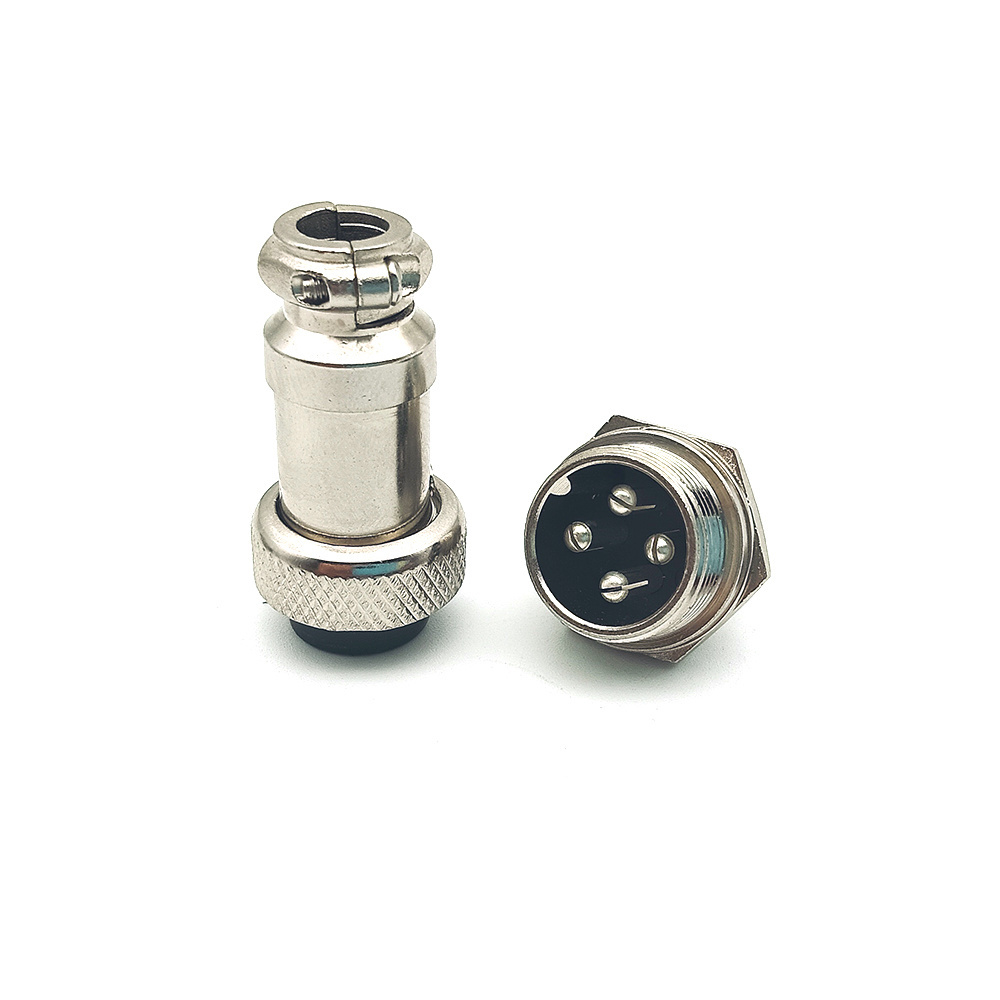 GX16 Male and Female Socket Plug Wire Panel Connector 16mm Thread ...