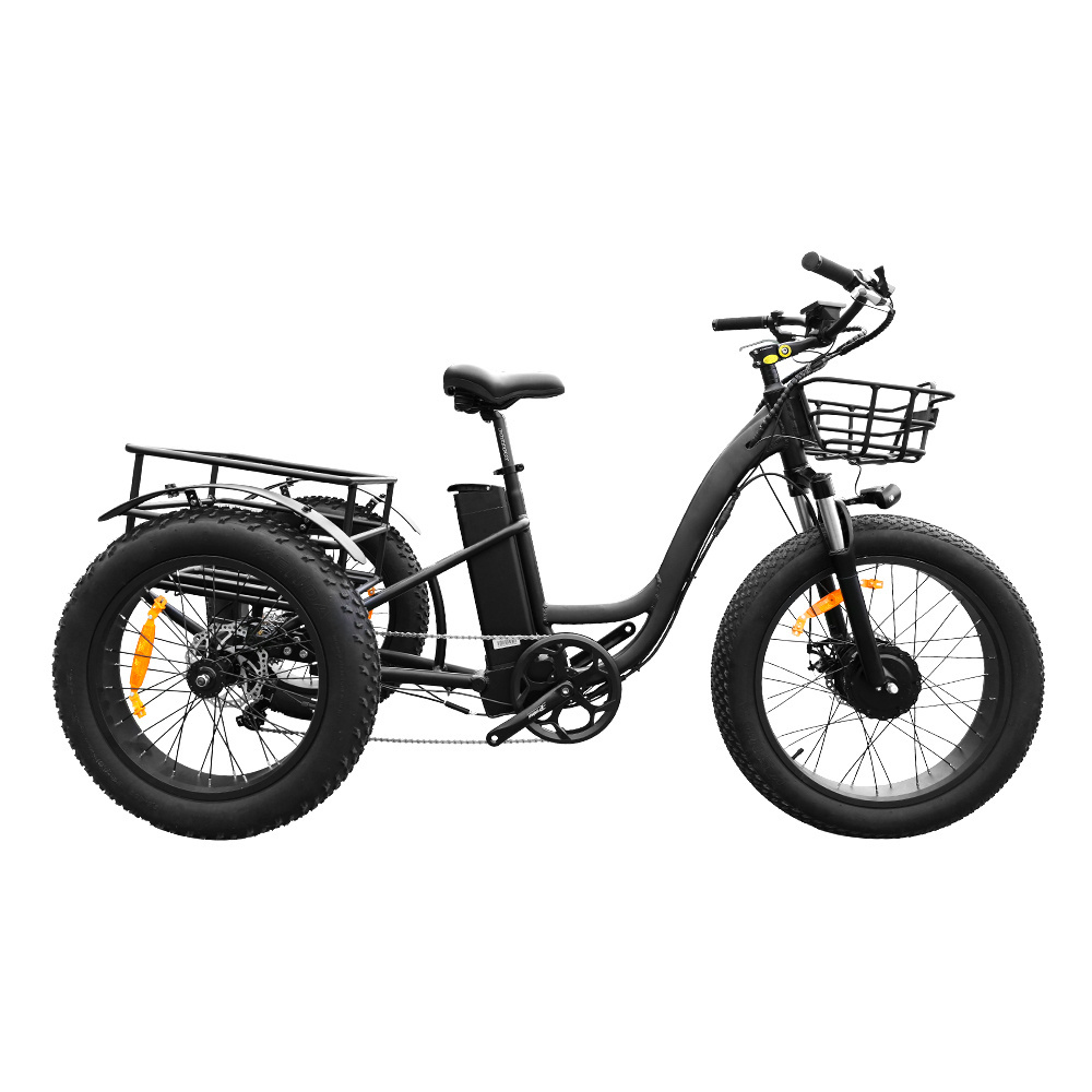 electric Bicycle 20 Inch Fat Tire Electric Trike 3 Wheel electric bike three wheel motorcycle ...