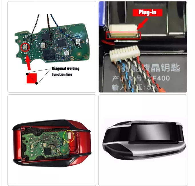 Smart LCD Car Key Upgrade PKE Keyless Entry Door Automatic Unlock&Lock ...