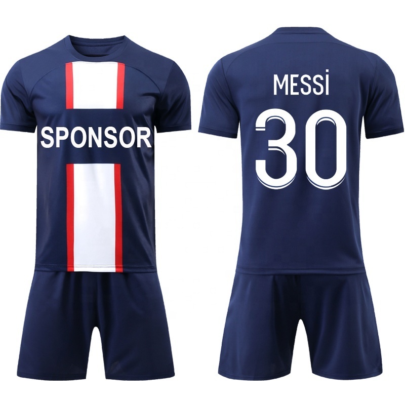 Best Selling Thai Quality Soccer Uniform Jersey Dark Blue Kids Football ...