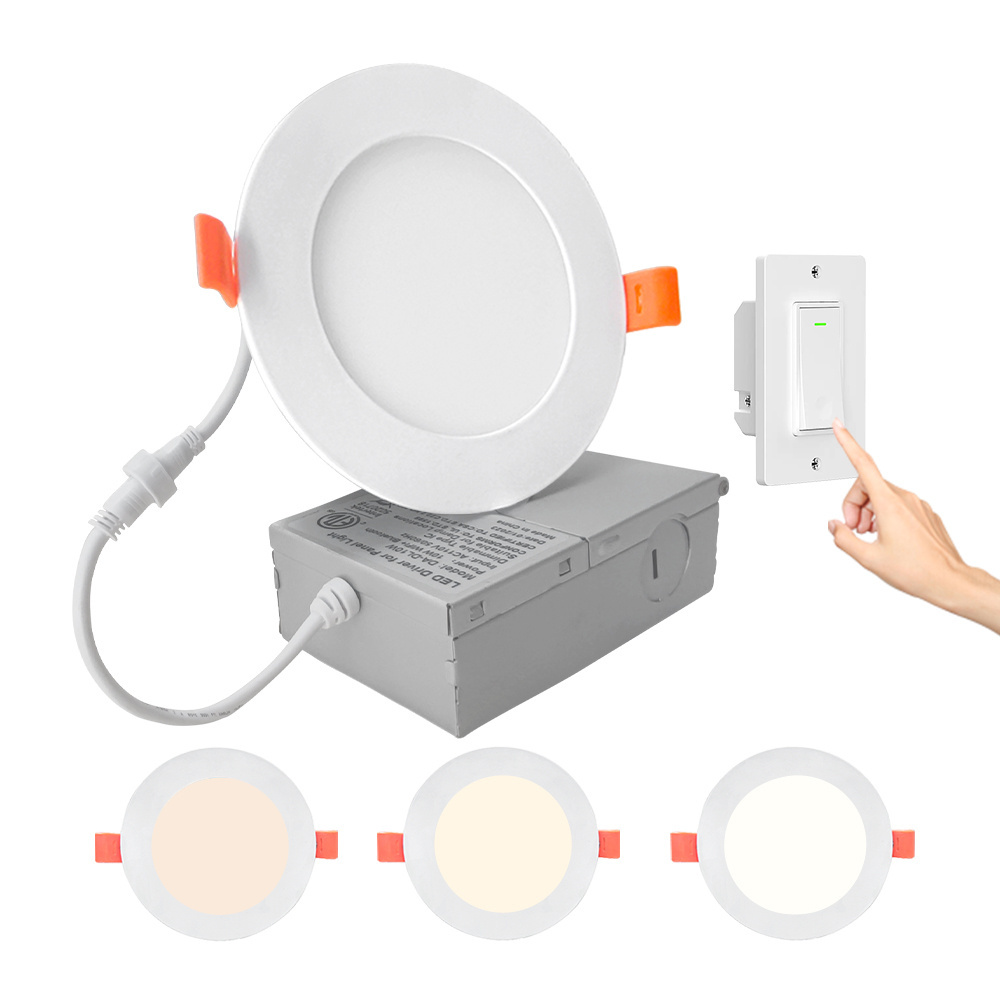 4inch 9w recessed round pot light dimmable super slim 3CCT led pane ...