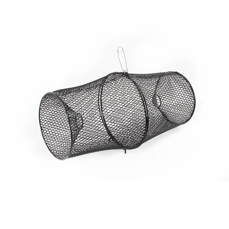 METAL CRAYFISH TRAPS LIVE BAIT EEL SHRIMP PRAWN FISH CRAB DROP CAGE NET ...