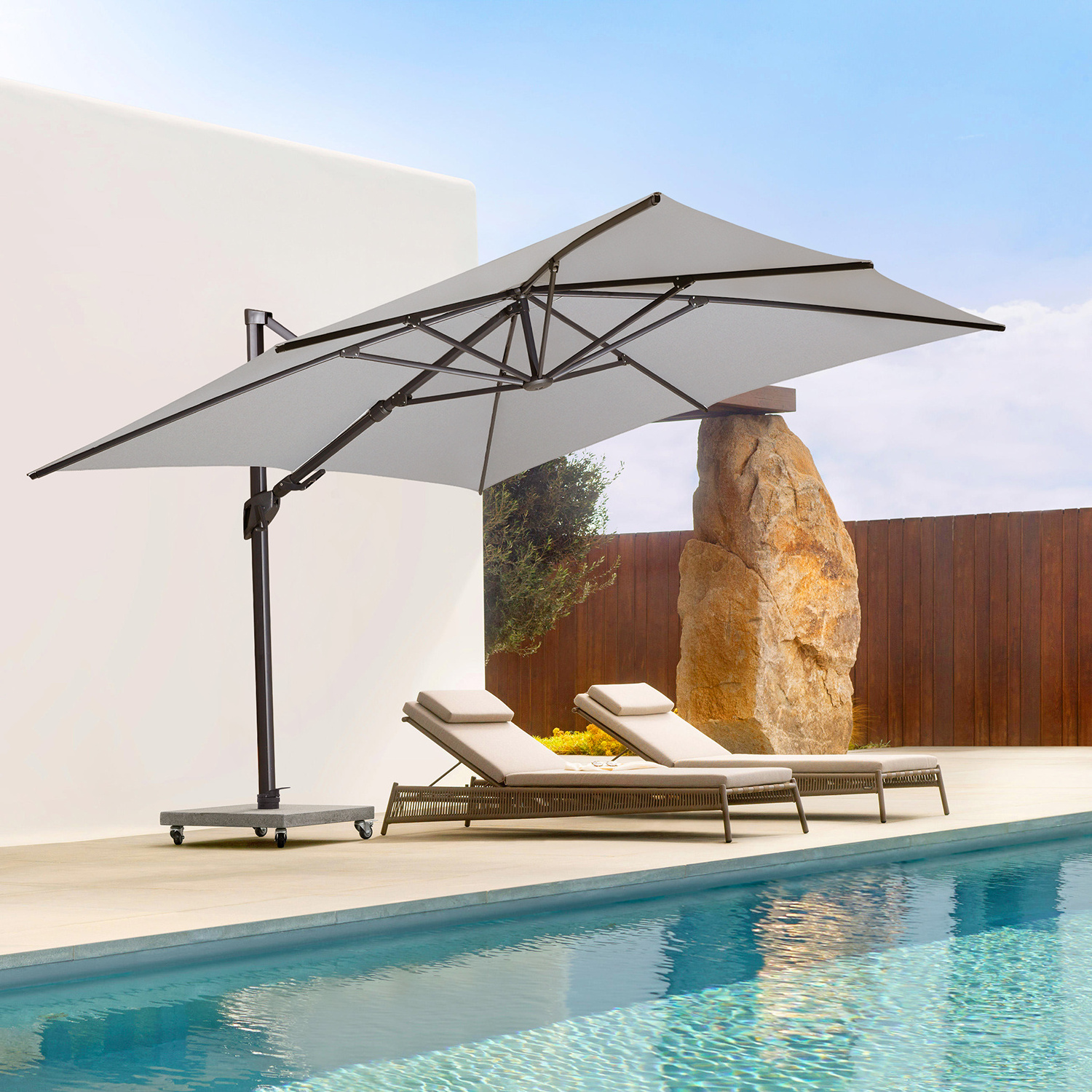 Rectangular Commercial Sun Big Restaurant Size Aluminum Outdoor Garden ...