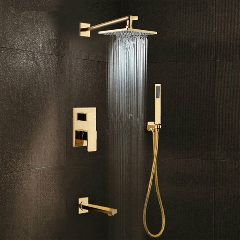 Bathroom European Shower Faucet Concealed 4 Way Shower Mixer Luxurious ...