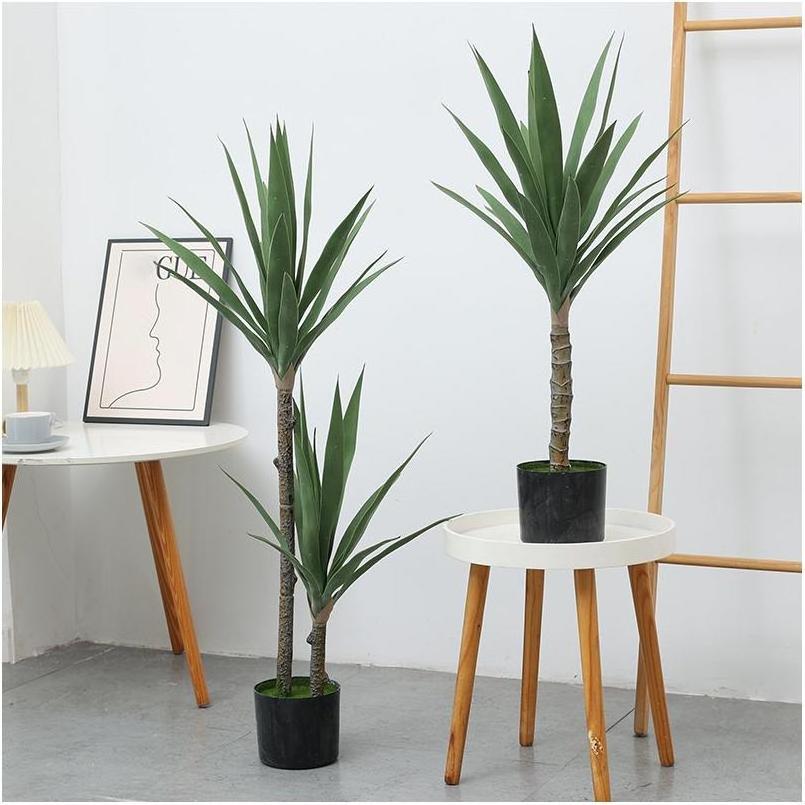 Artificial Plant Coconut Tall Simulation Big Cherry Blossom Pot Flowers ...