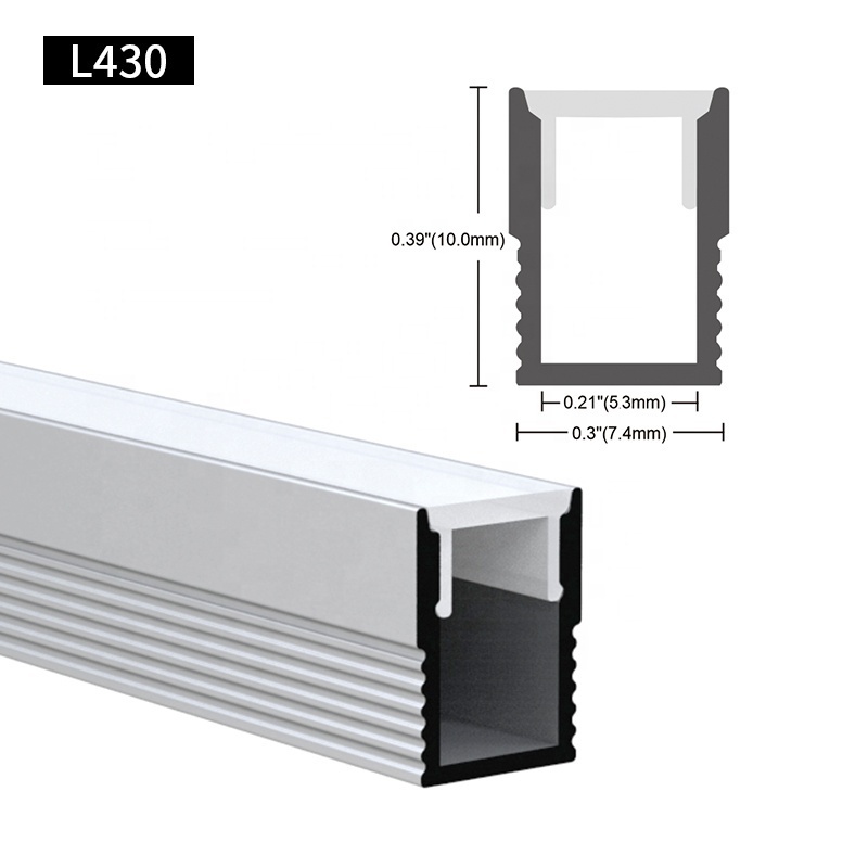 12V LED Black Aluminum Profile 0.5M U-Type with Milky Cover Channel ...