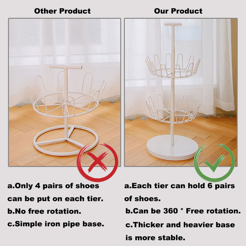 Cooperated with Fortune Living Room Multi-layer Slipper Rack 360 ...