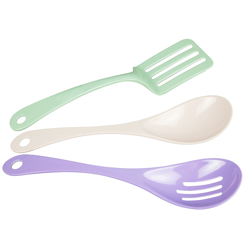 100% Custom Melamine Cooking Utensils Slotted Spoon And Serving Spoon ...