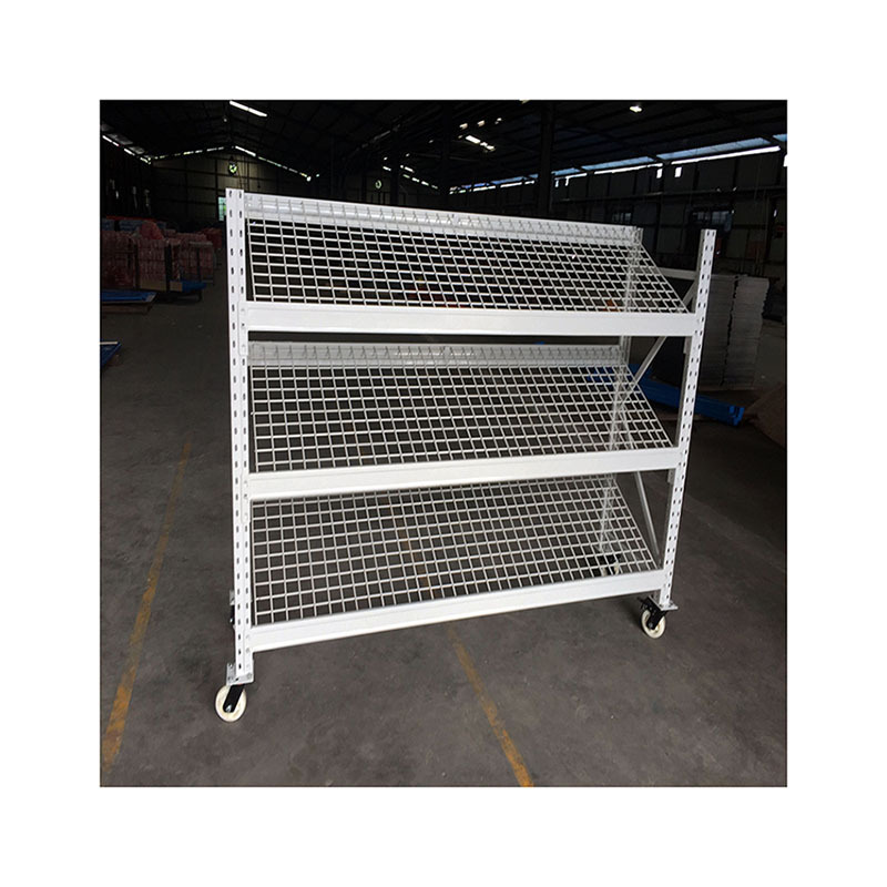 Customized Steel Warehouse Heavy Duty Wire Shelving Rack With Wheels ...
