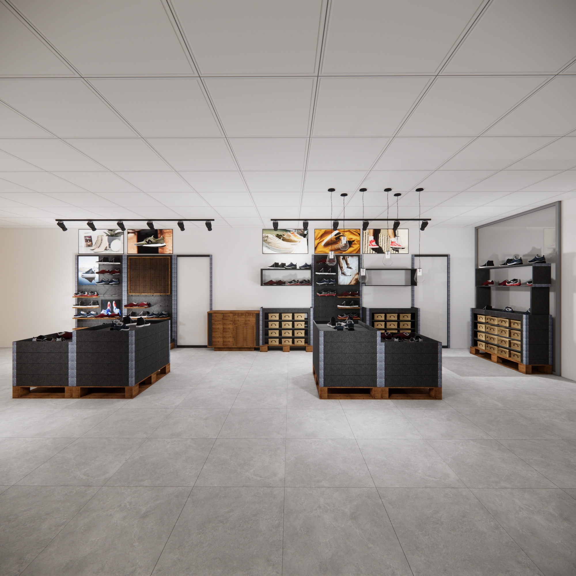 Cool Shop Design Shoe Wall Shelf Stand Retail Wall Mounted Shoe Rack ...