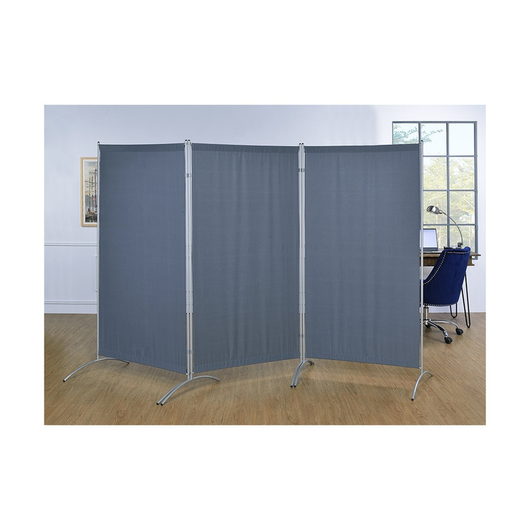 Standing Modular Partition Wall 3 Panel Office Screens Metal Separator ...