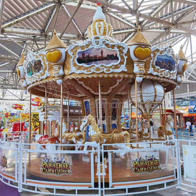 Outdoor Fairground Amusement Electric Kids Carousel Rocking Horse Ride ...