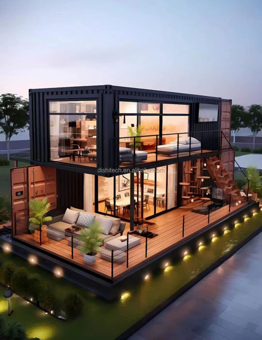 Quick installation prefab beach cottage bedroom and office pod folding ...