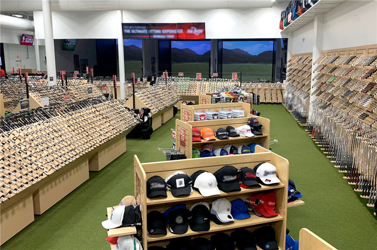 Wooden Golf Bag Rack Stand Shop Display Systems Golf Bag Storage Rack ...