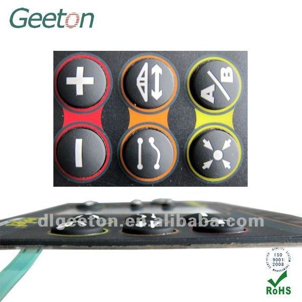 Custom Silicone Rubber Button Membrane Switch With PCB / Transparent ...
