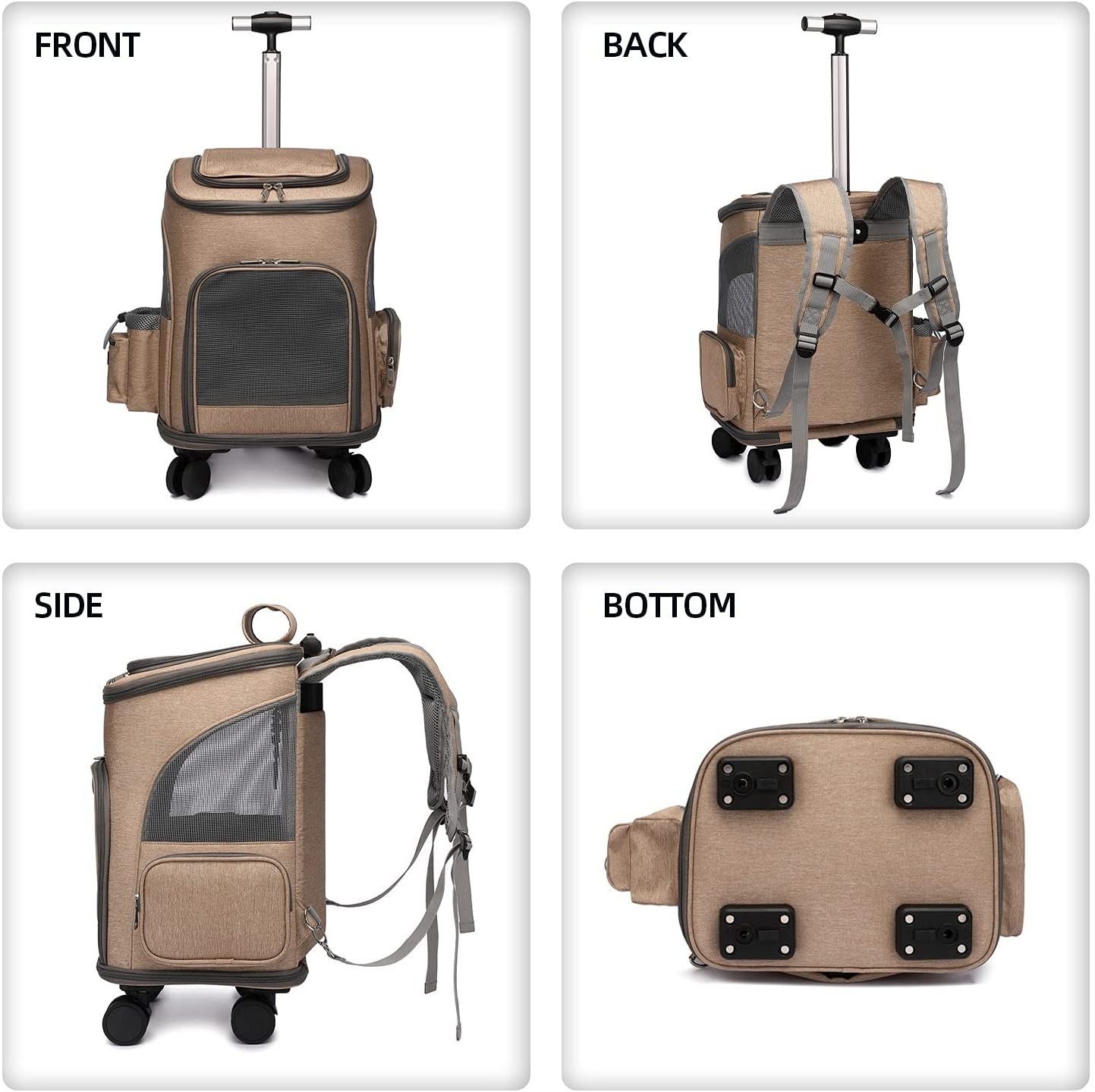 Ventilation Window Storage Pocket Collapsible Removable Wheeled 4 Wheel ...