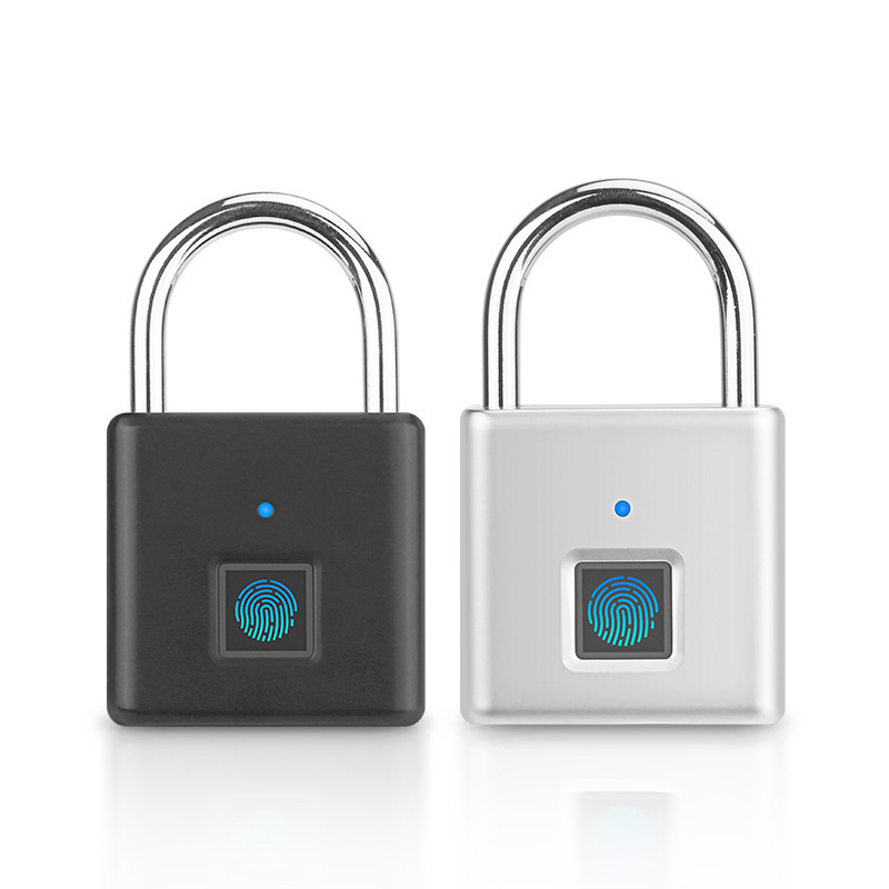 Outdoor Smart Fingerprint Lock USB Charging Fingerprint Padlock Hook ...