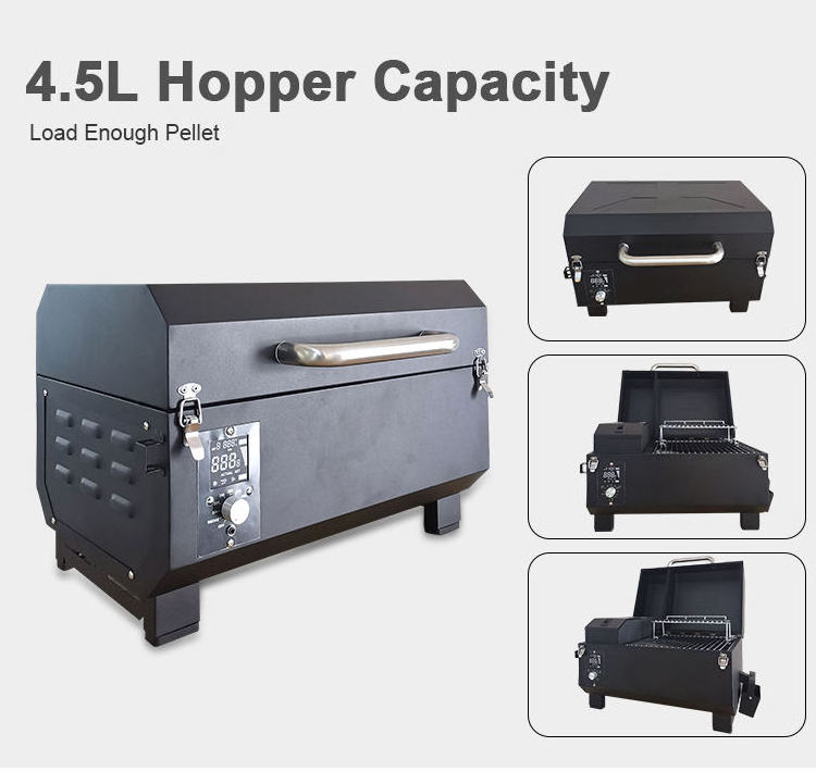 Assembly Wifi Controller Automatic Pellet Hopper Assembly With Barbeque ...