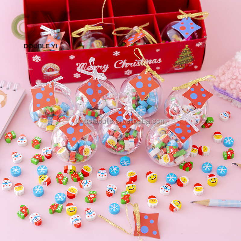 Creative Christmas Ball Eraser Student Christmas Gift Prize Rubber ...