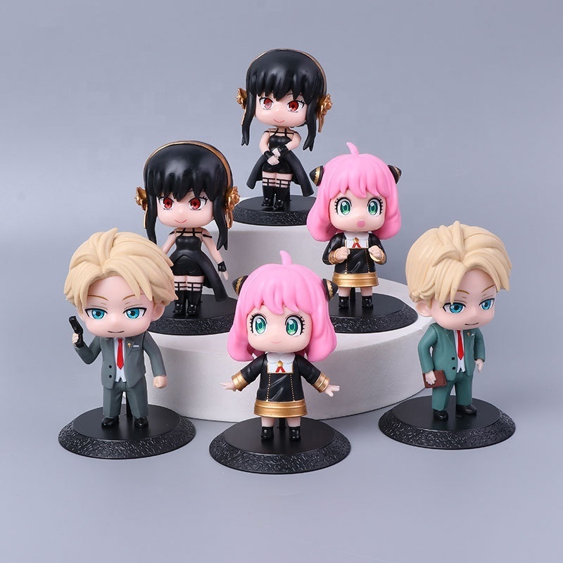 DL1198 Spy X Family Loid Yor Forger Anya Forger Chibi Anua Anime Figure ...