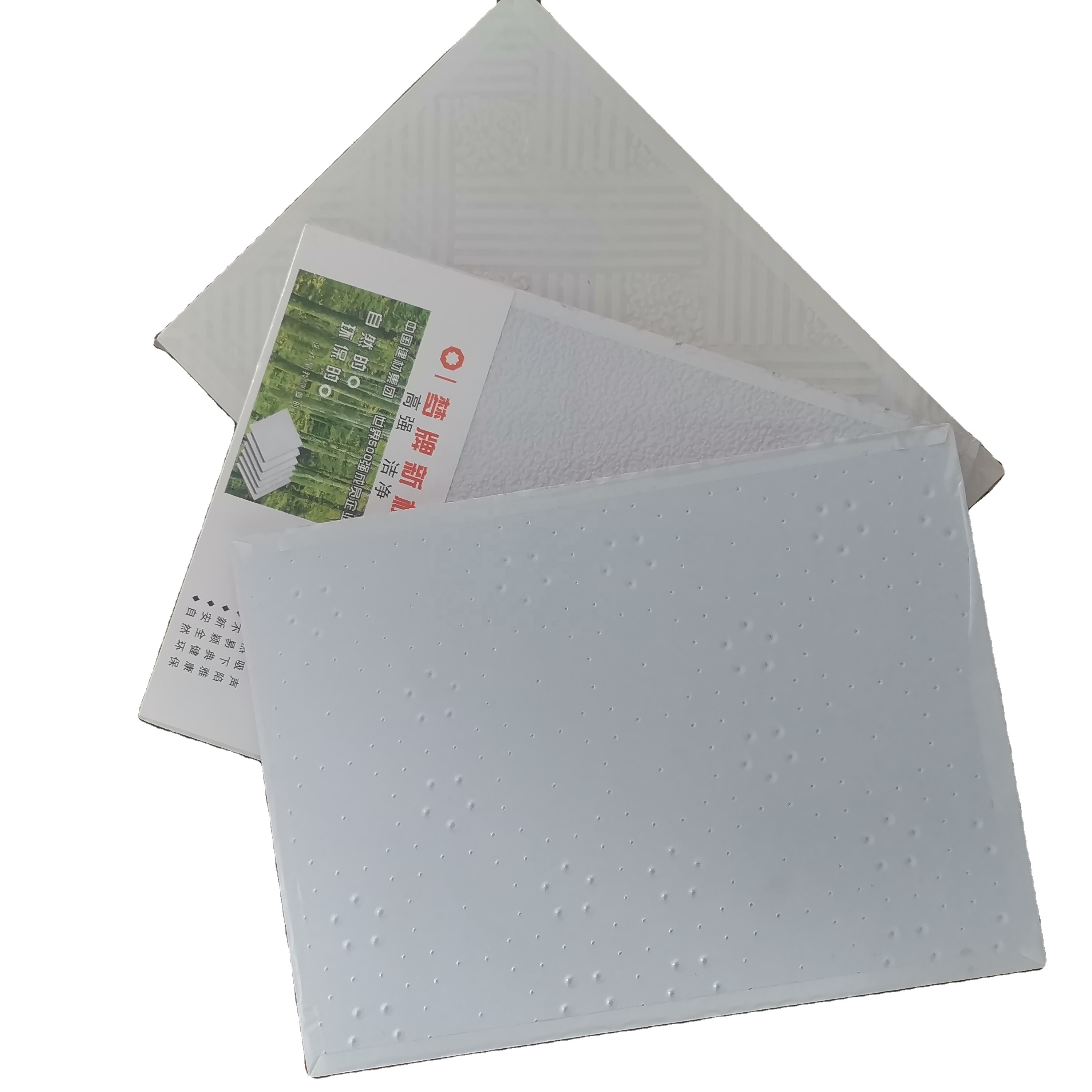 pvc laminated Gypsum suspended ceiling tiles Foil Back PVC Finishing ...
