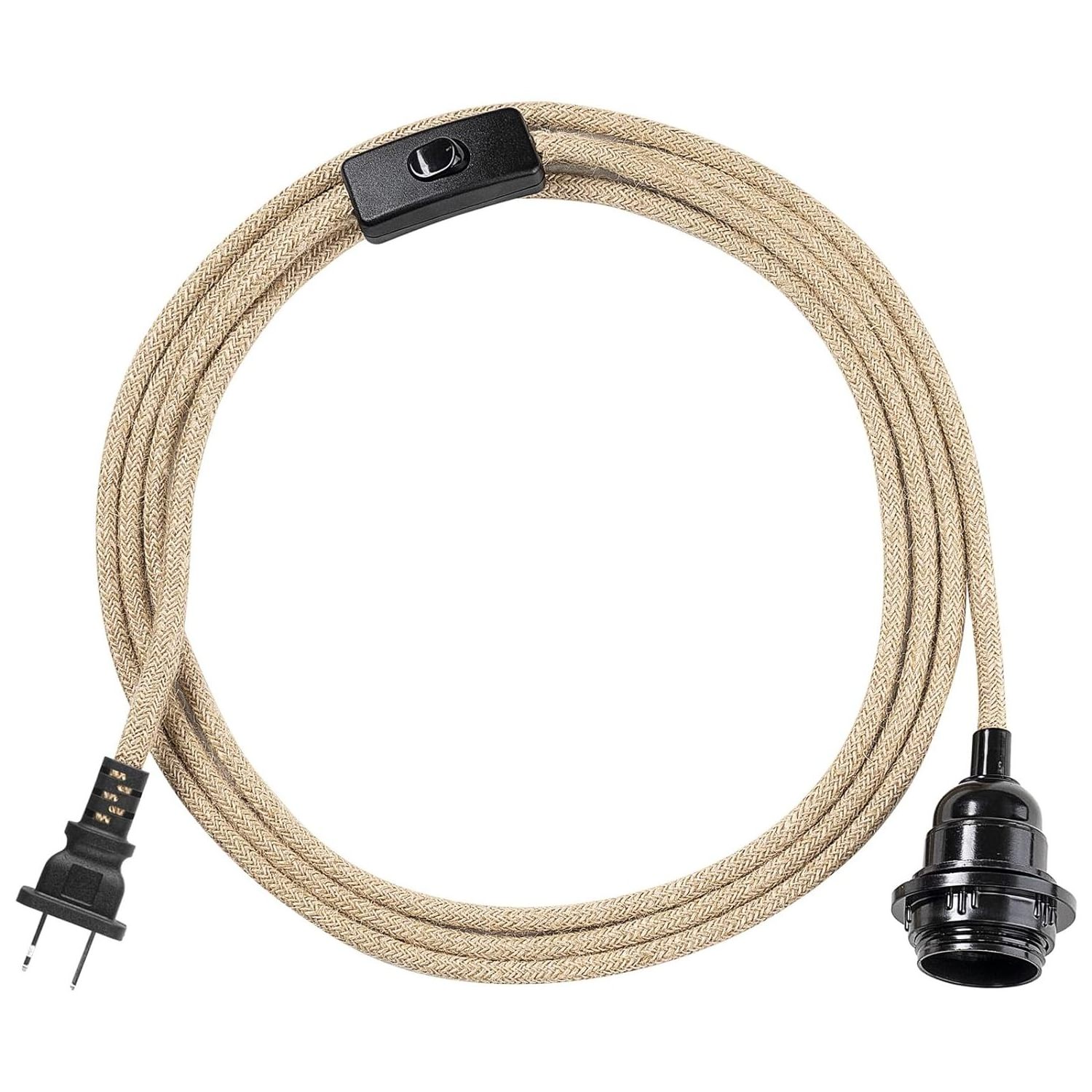 Pendant Light Cord With Switch Plug in Vintage Hanging Lamp Cord with ...