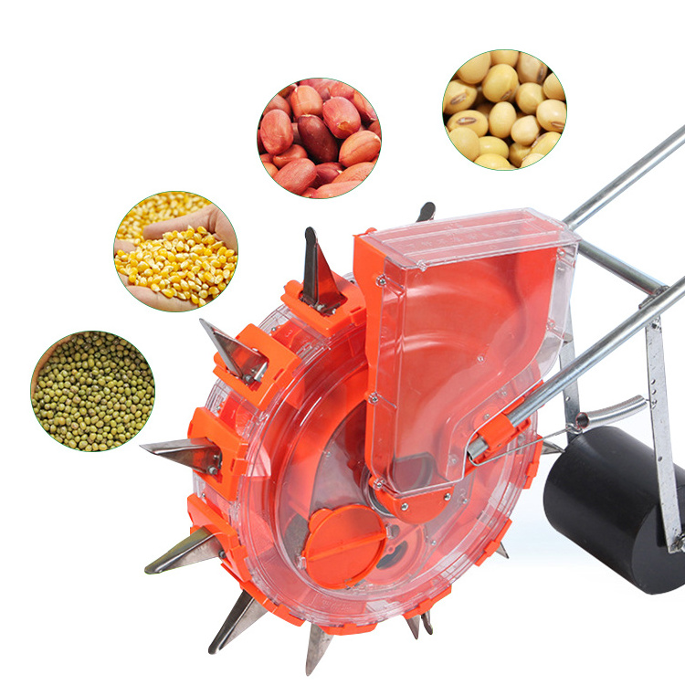 Portable Farm Machinery Bean Peanut Seeding Planter Manual Push Hand Corn Seeder Machine ...