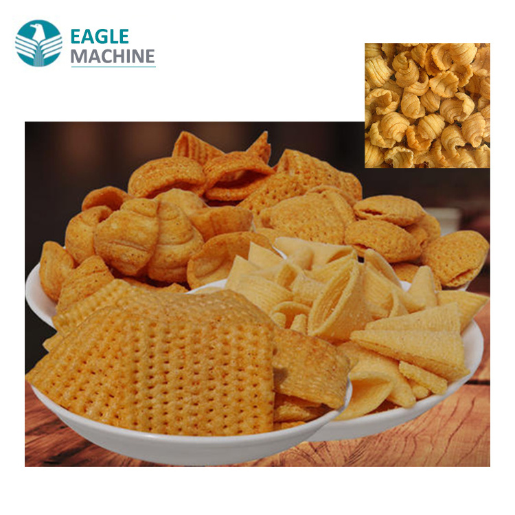 Small full Automatic corn chips snack cereals food extruder making ...