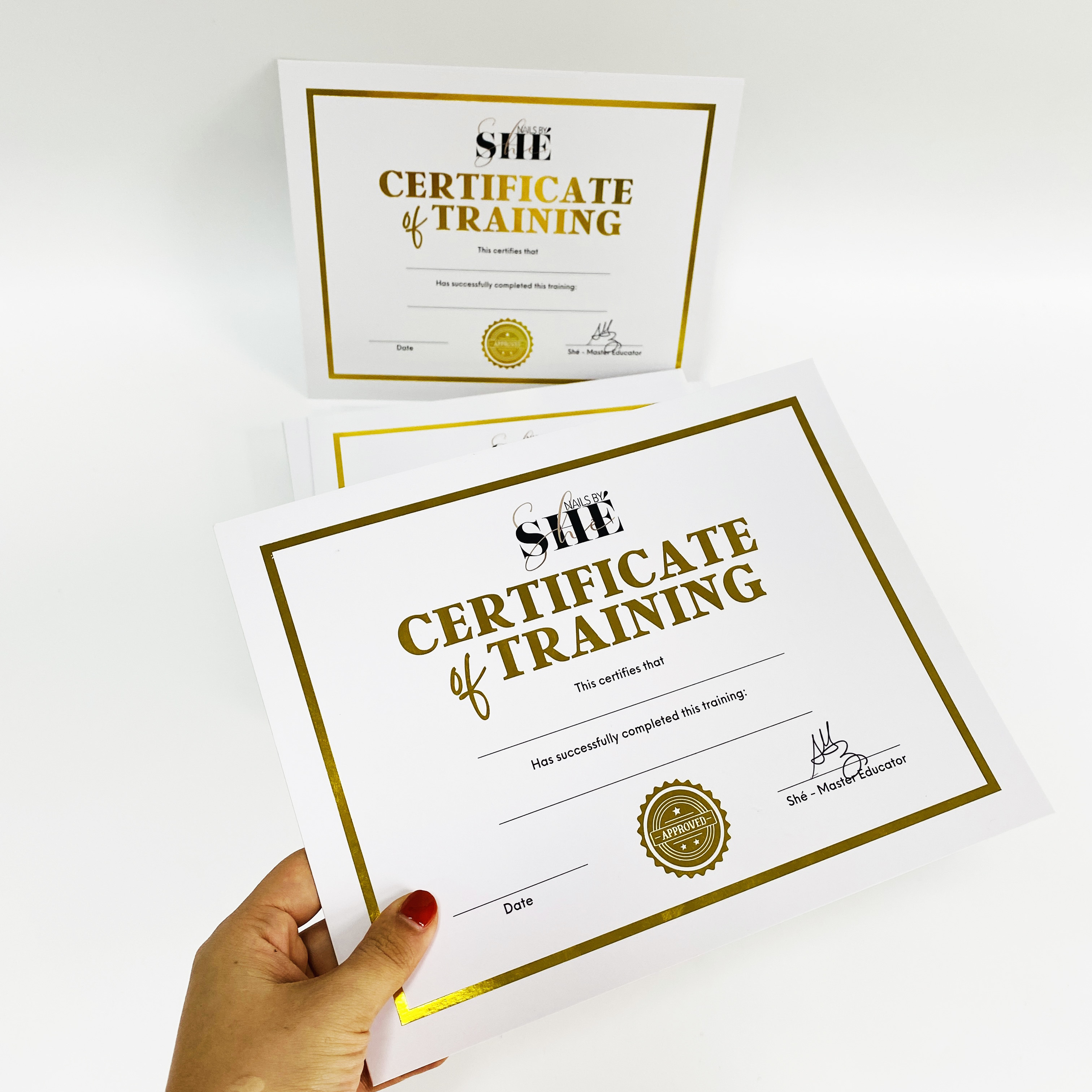custom print personalize golden foil certificate of authenticity paper ...