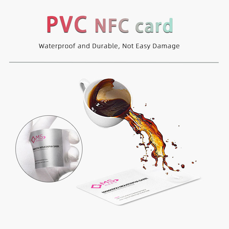 Metal nfc business cards & Transparent and blank tag digital smart NFC ...