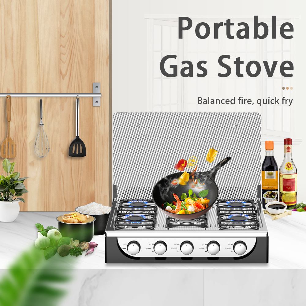 5 Burner Multi Function Cooktop Five Cooker Counter Top Cook Hob ...