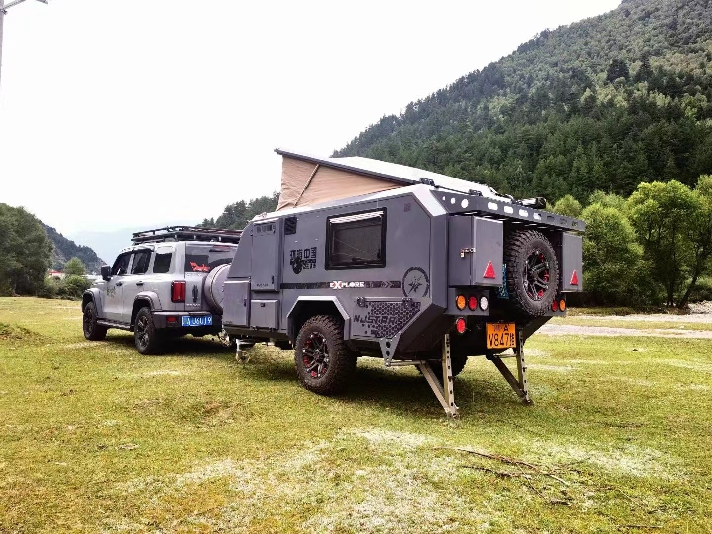 Mini camper trailers off road caravan mini rv camper expedition trailer ...