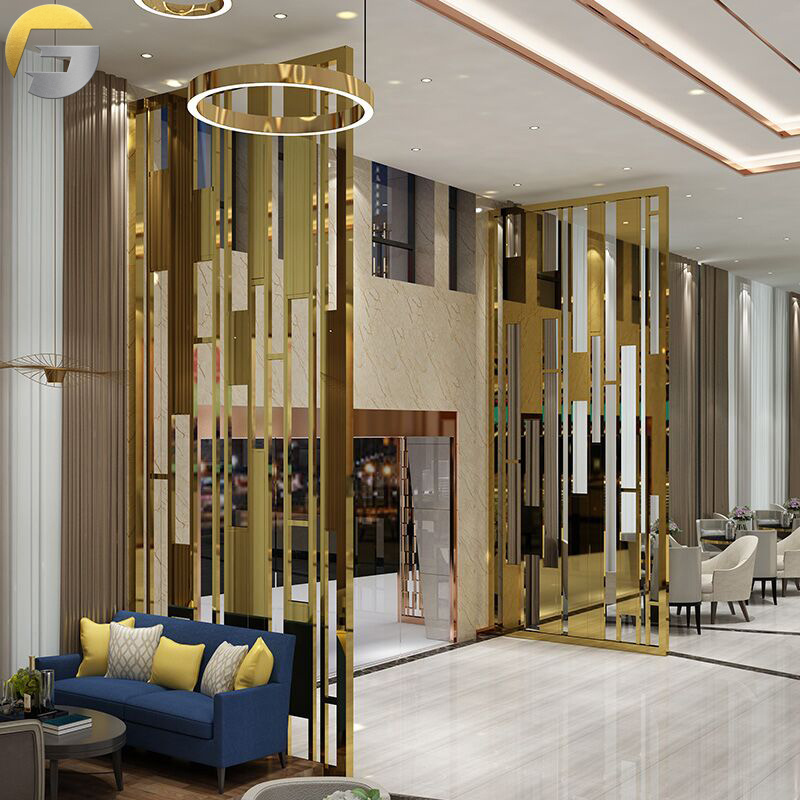 CL235 Decorative Hotel Movable Stainless Steel Privacy Screen Partition ...