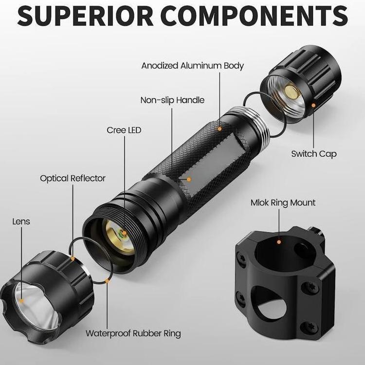 Tactical Flashlight 1200 Lumen LED | Bestsuppliers.com