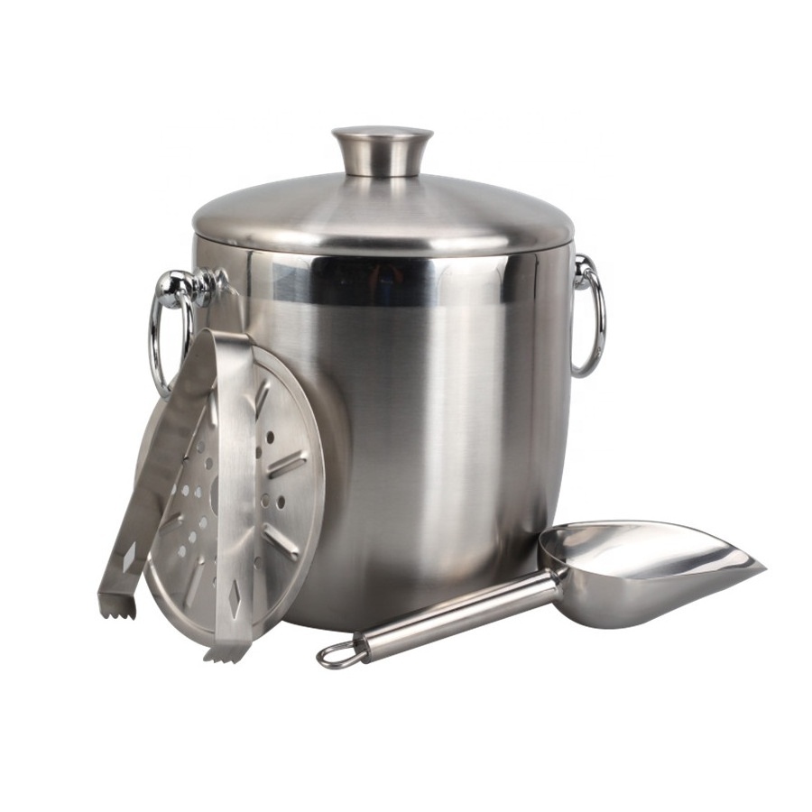 Well Made Insulated Stainless Steel Keep Ice Frozen Longer Ice Bucket ...