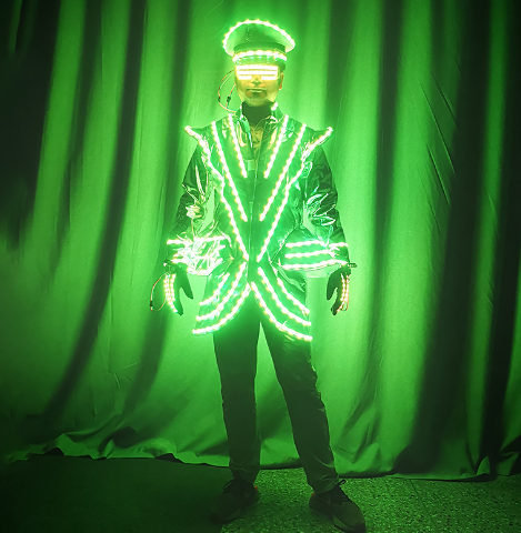NEW Full Color LED Suit Costumes Clothes Lights Luminous Stage Dance ...