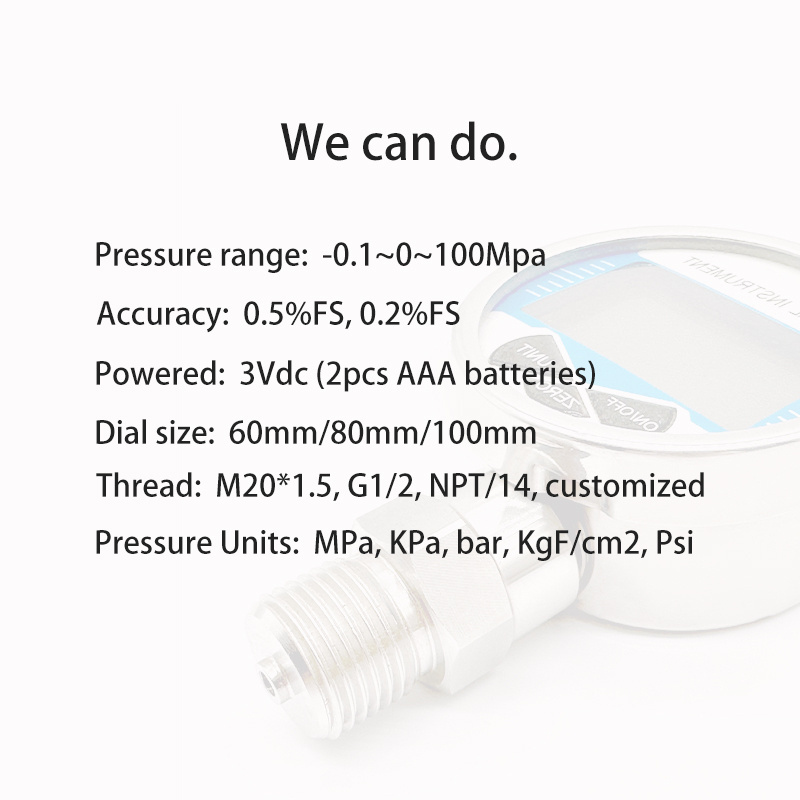 intelligent digital water pressure gauge lcd digital display mpa kpa ...